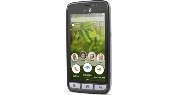 Doro 8031 Senioren Smartphone Zwart Zilver